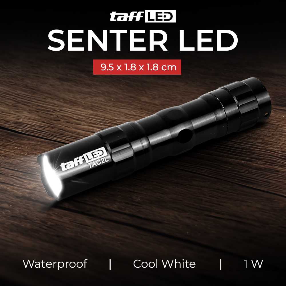 Jual TaffLED Police Senter LED Flashlight Waterproof 1W - TAC2L