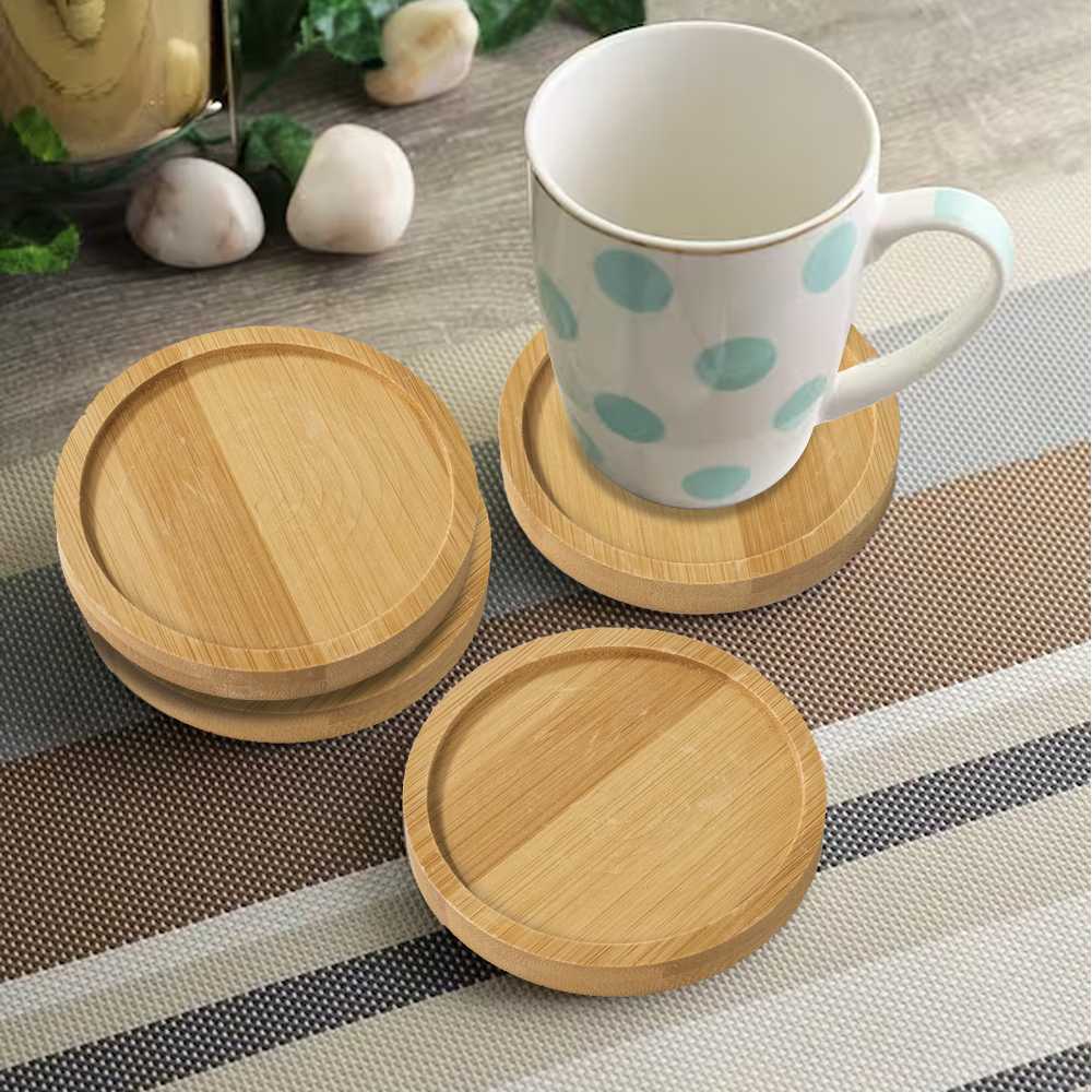 Jual WITUSE Alas Tatakan Pot Tanaman Gelas Bamboo Tray Circle