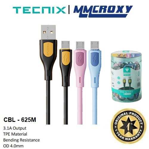 Jual Tecnix CBL-625M Kabel Data Micro USB Fast Charging 3.1A