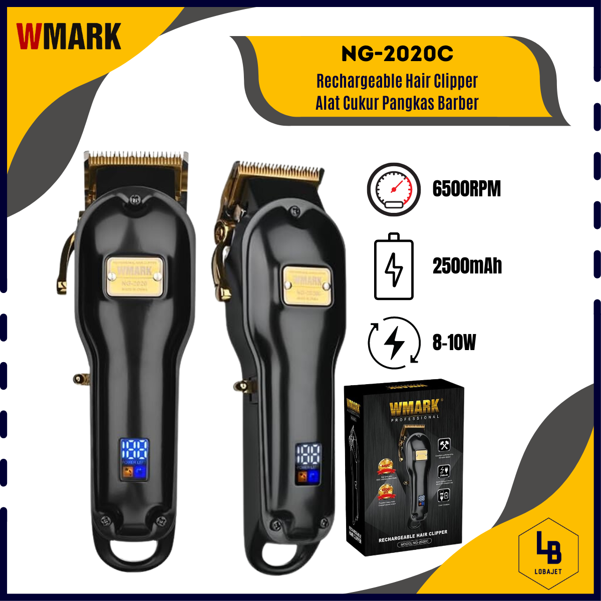 Jual WMARK NG-2020C - Rechargeable Hair Clipper - Alat Cukur