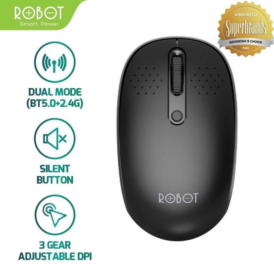 Jual Robot M360 Mouse Multi-Device Bluetooth+2.4G Wireless Mouse