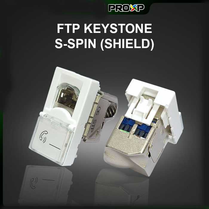 Jual PROXP Modular Jack FTP STP RJ45 Cat 6 Tolless Keystone Spin