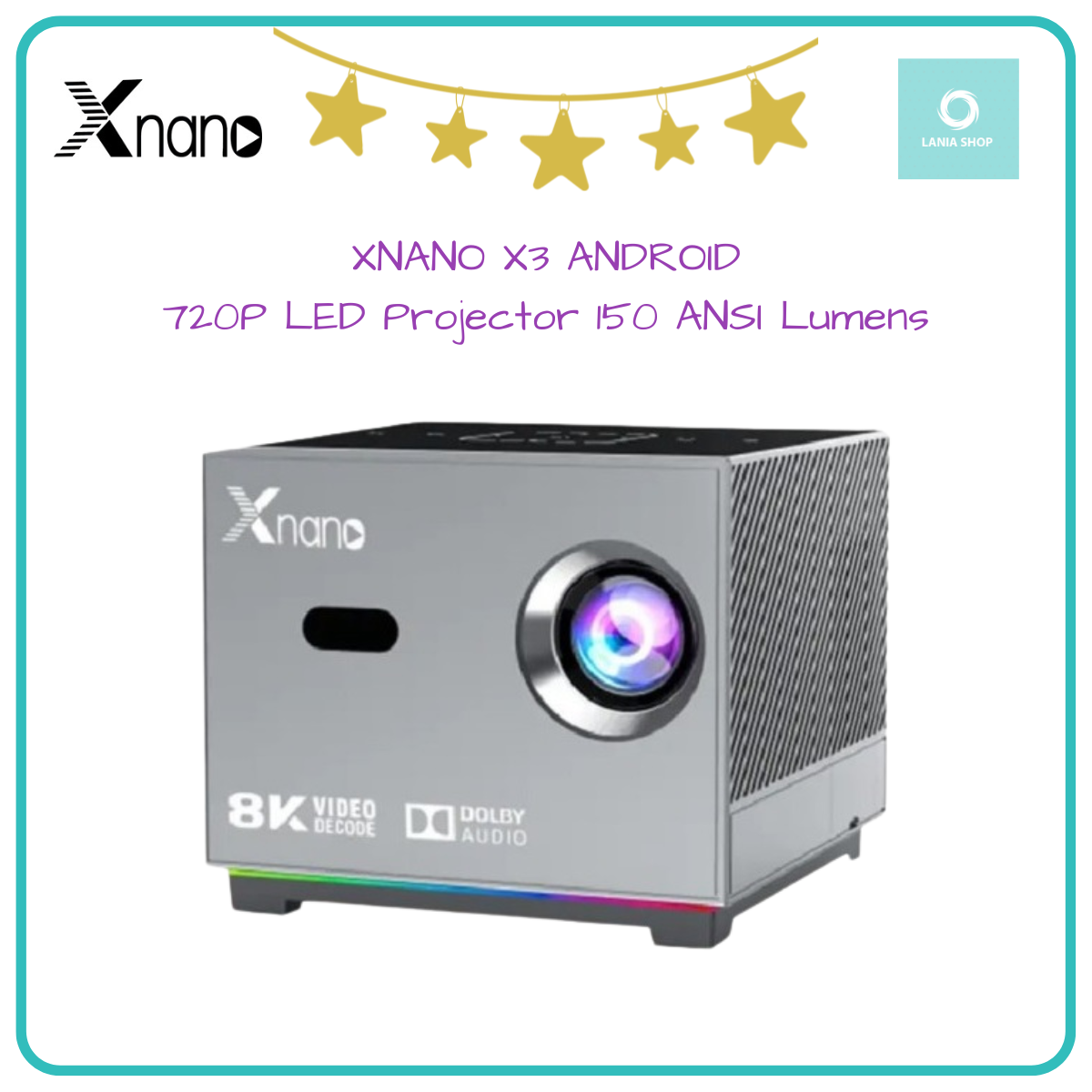 Jual XNANO X3 ANDROID - Android 720P LED Projector 150 ANSI