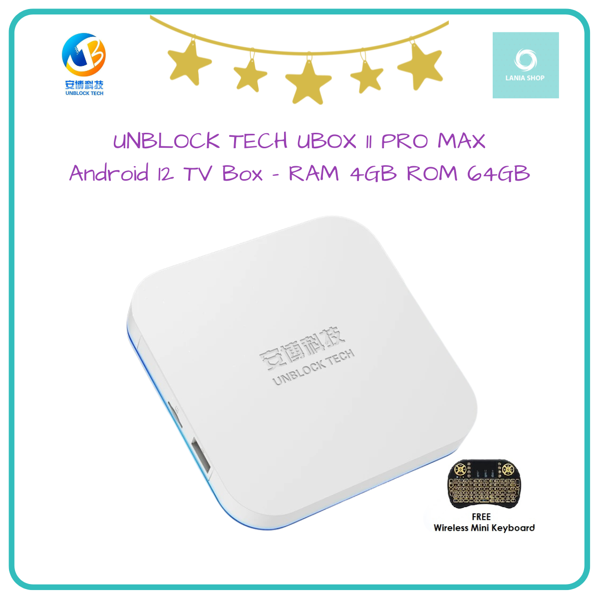 Jual UNBLOCK TECH UBOX 11 PRO MAX - Android 12 TV Box - RAM 4GB