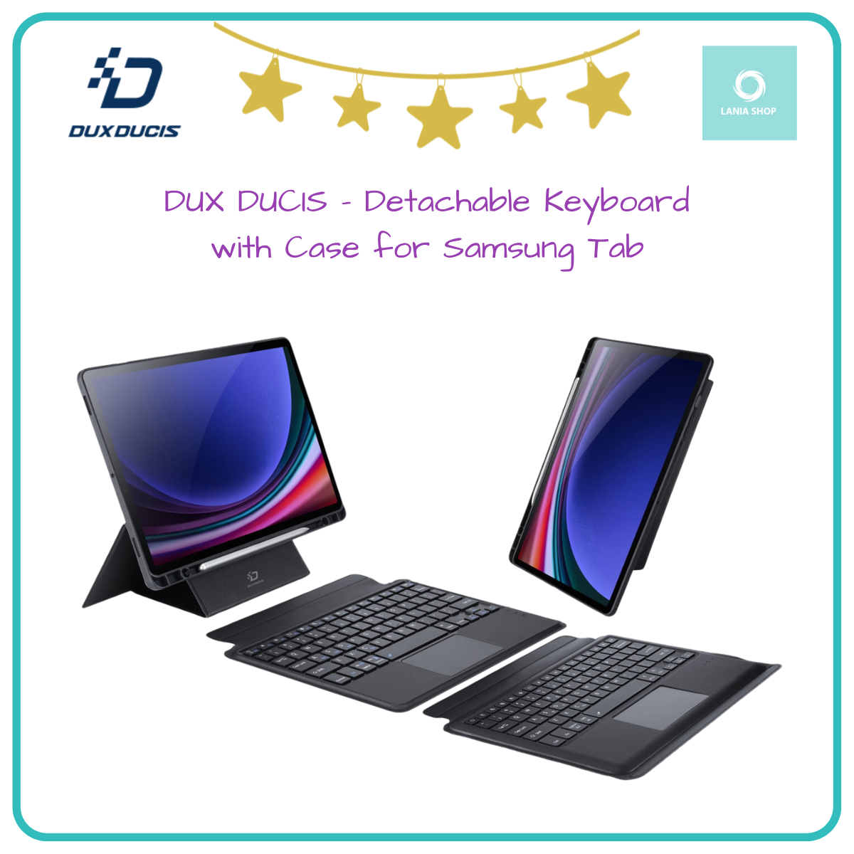 Jual DUX DUCIS - Detachable Keyboard with Case for Samsung Tab