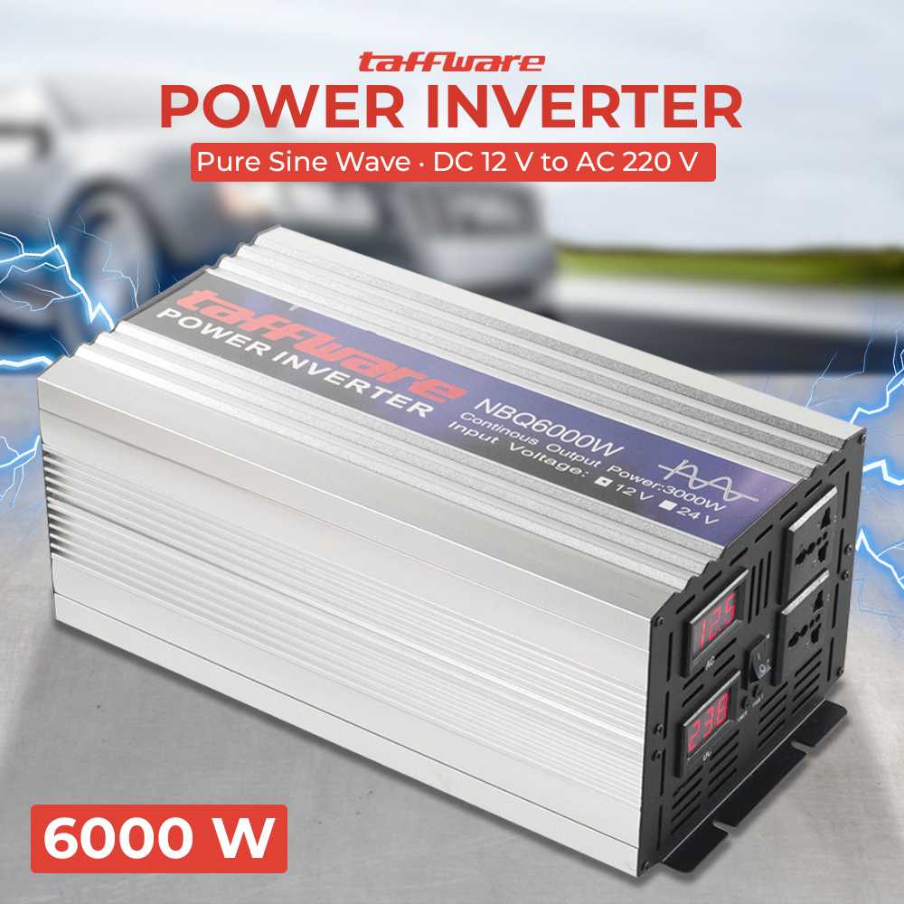 Jual Taffware Power Inverter Mobil Pure Sine Wave DC 12V to AC