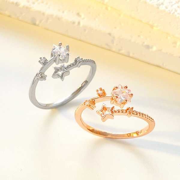 Jual cincin bintang zircon star ring jci100 | Jakmall.com