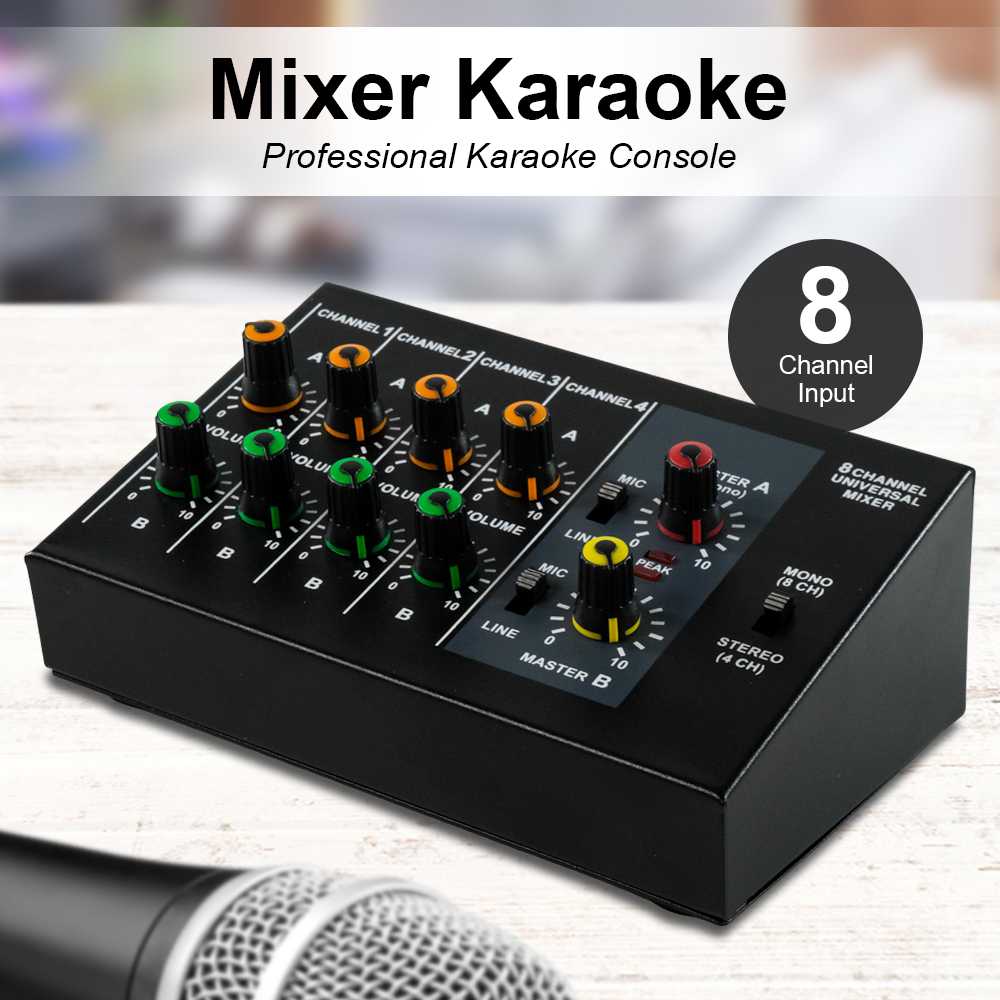 Jual WEITESI Professional Console Karaoke Mixer 8 Channel Input