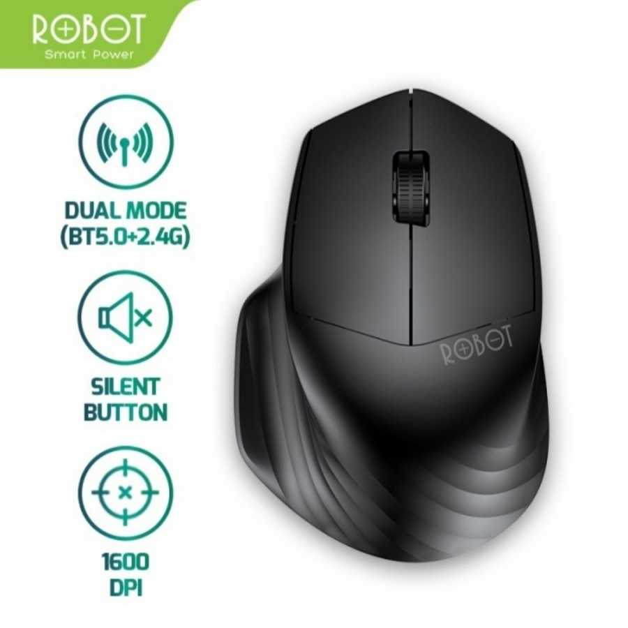 Jual Robot M350 Mouse Bluetooth Wireless 2.4G Multi Mode Silent