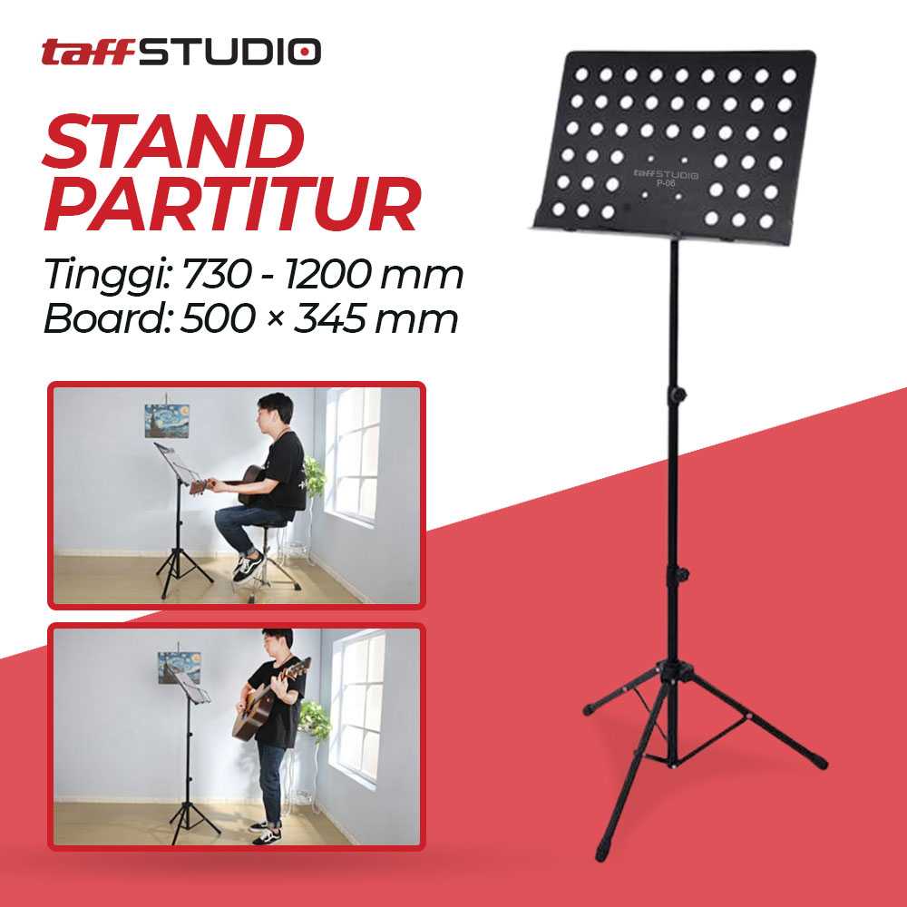 Jual TaffSTUDIO Stand Tripod Partitur Sheet Music Lembaran Musik