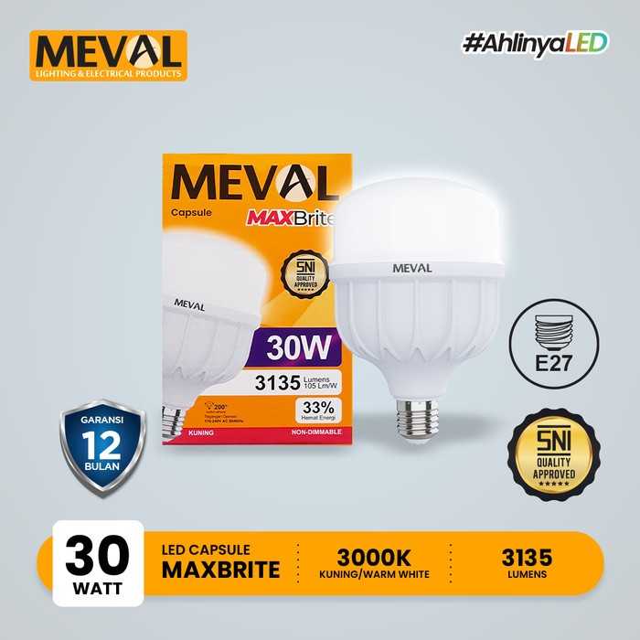 Jual MEVAL Led Maxbrite Kapsul 30 Watt - Kuning 3000K | Jakmall.com