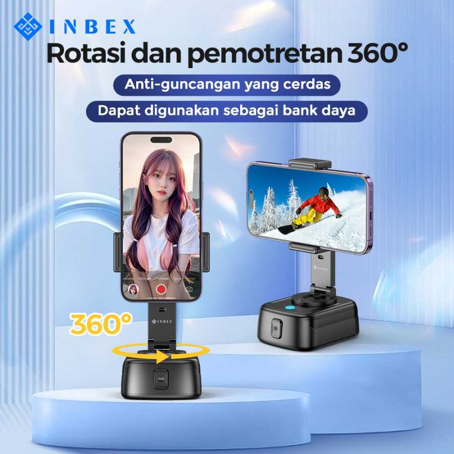 Jual INBEX IG1 Gimbal Auto Face Tracking Tripod + PowerBank for