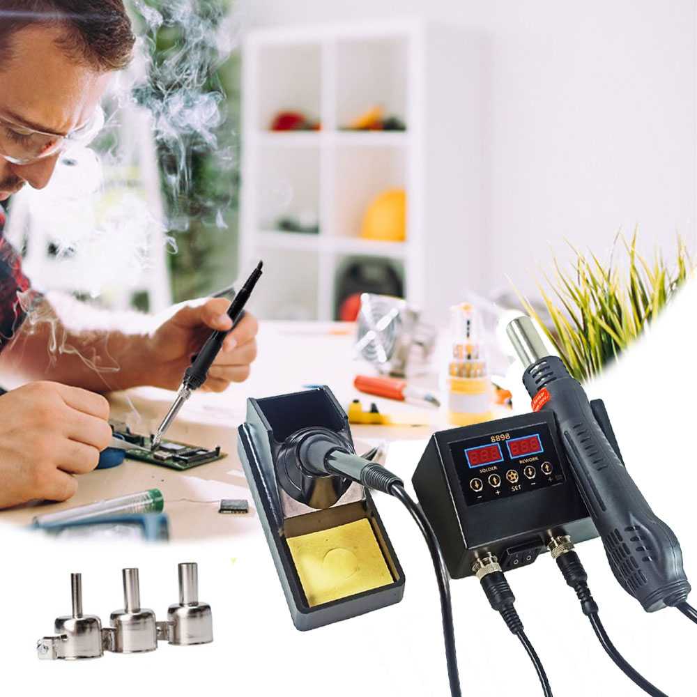 Jual ISFRIDAY Heat Gun Hot Blower 2in1 Soldering Iron Adjustable