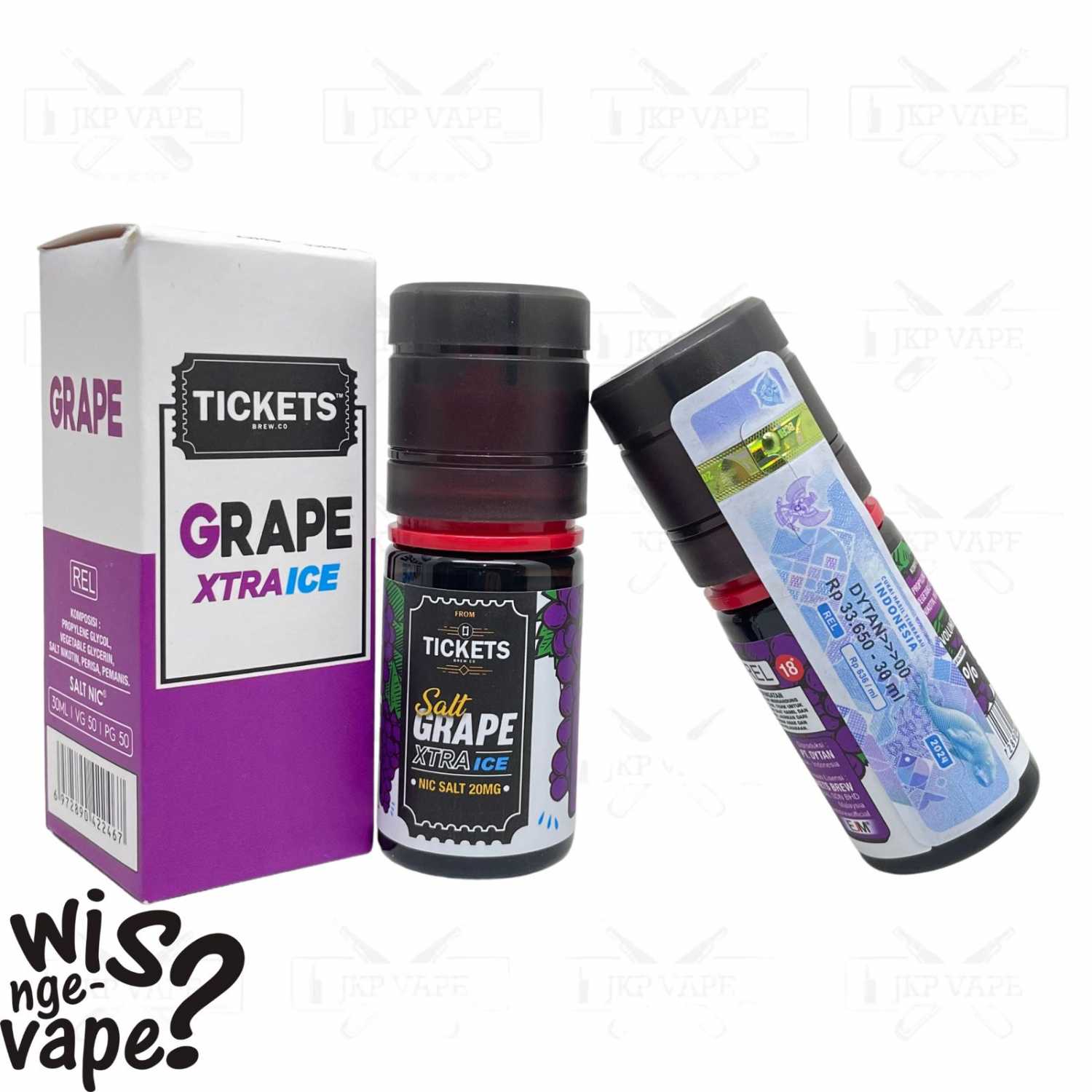 Jual Tickets XTRA ICE 30ml - Salt Nic Liquid Vape By EJM | Jakmall.com