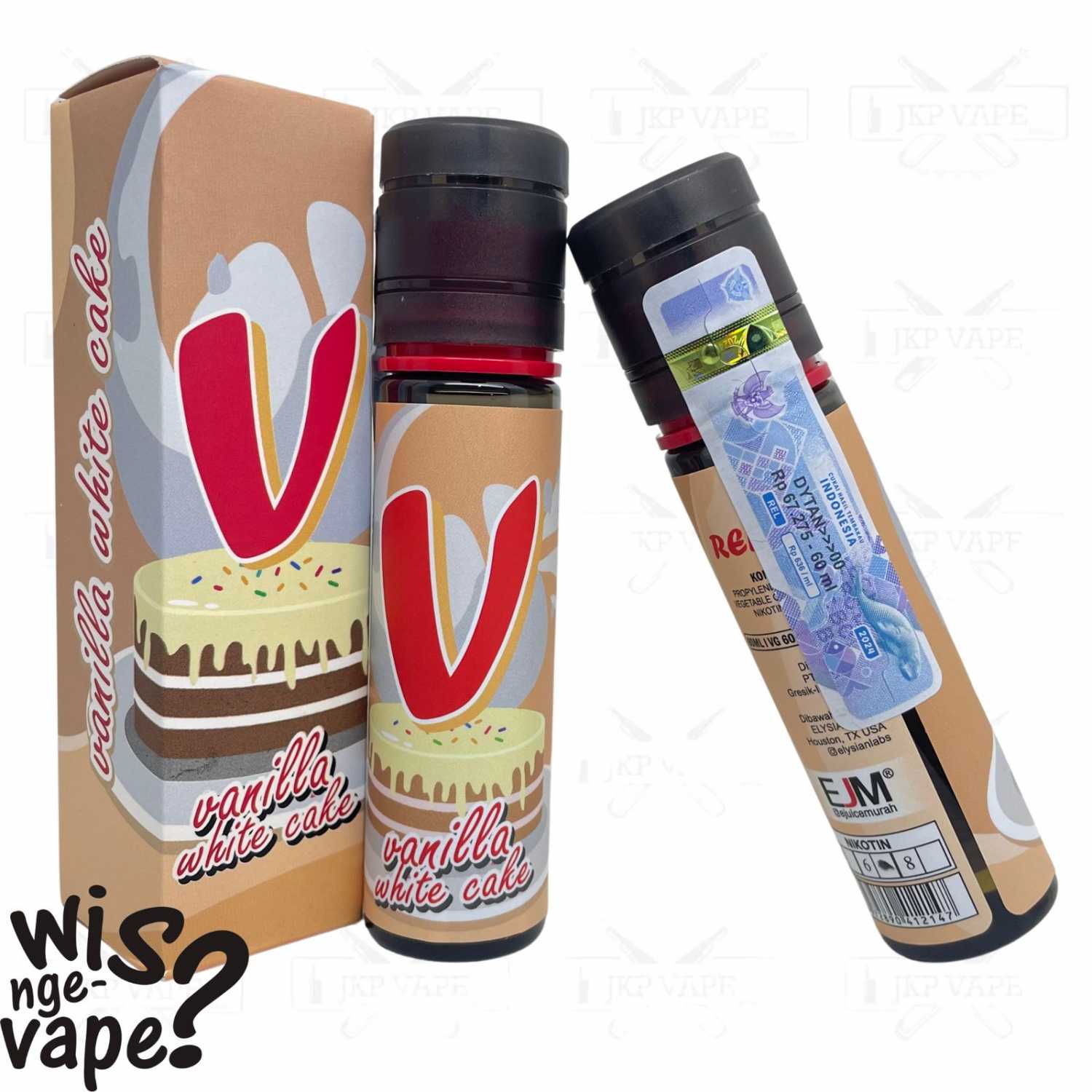 Jual EJM V 60ml - Vanilla White Cake 60ml - V Cake Liquid Vape