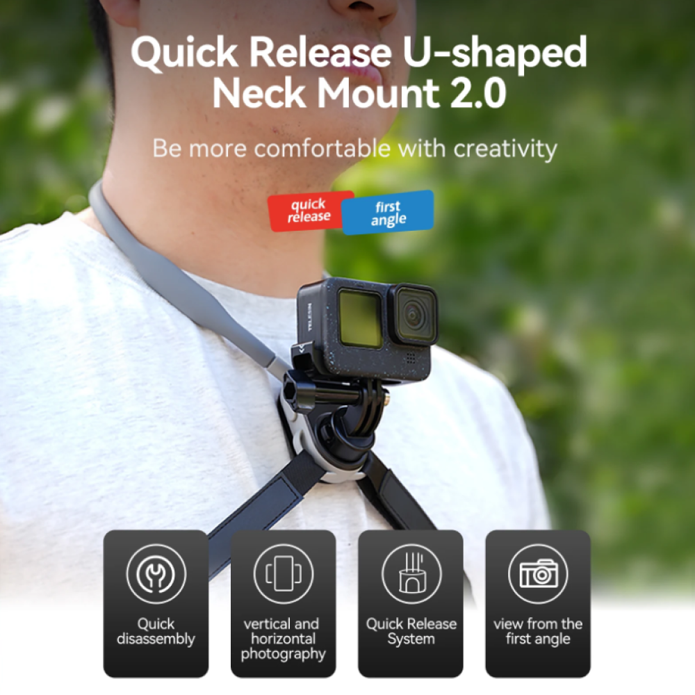 Jual TELESIN Magnetic Neck Holder Mount Strap Kalung Leher GoPro