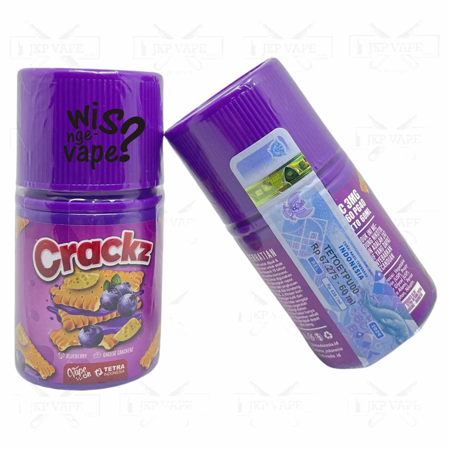 Jual Crackz V6 Blueberry Cheese Crackers 60ml - Liquid TETRA