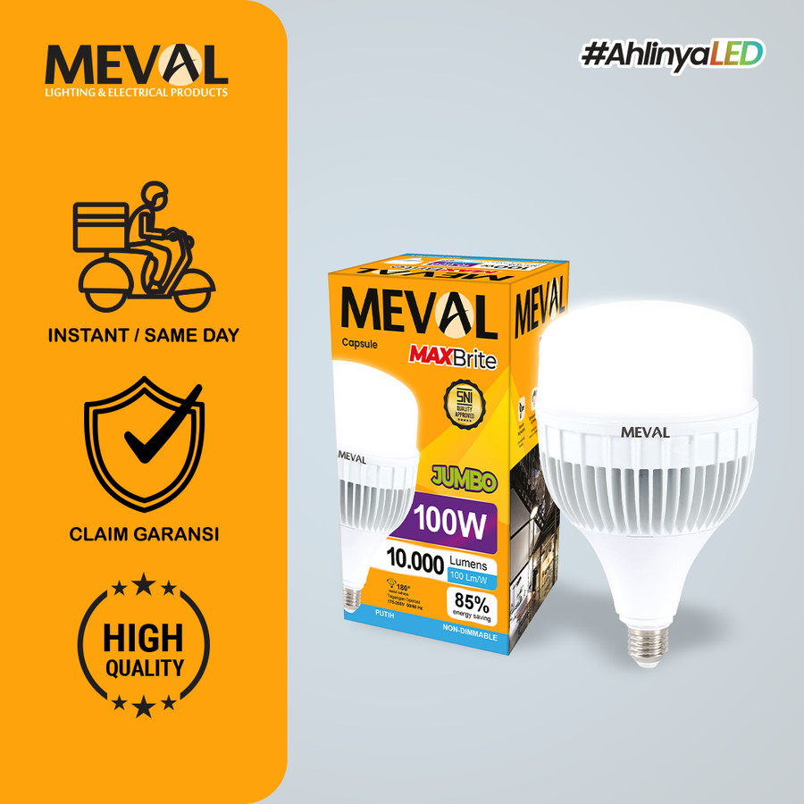 Jual MEVAL Led Maxbrite Kapsul Jumbo - 100W | Jakmall.com