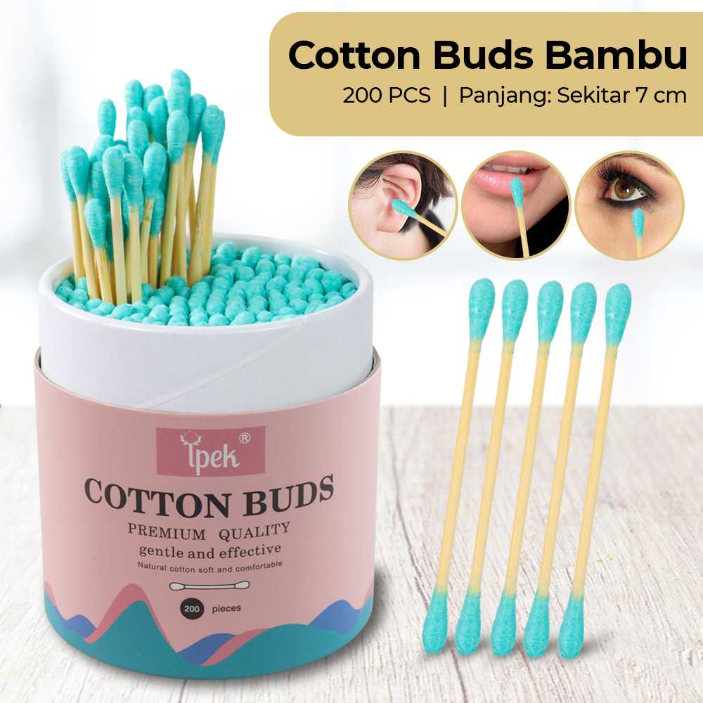 Jual Tpek Cotton Buds Bambu Pembersih Telinga Korek Kuping 200