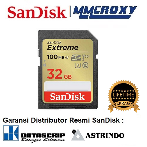 Jual SanDisk Extreme SDCard 32GB Class 10 SDHC UHS-I Card