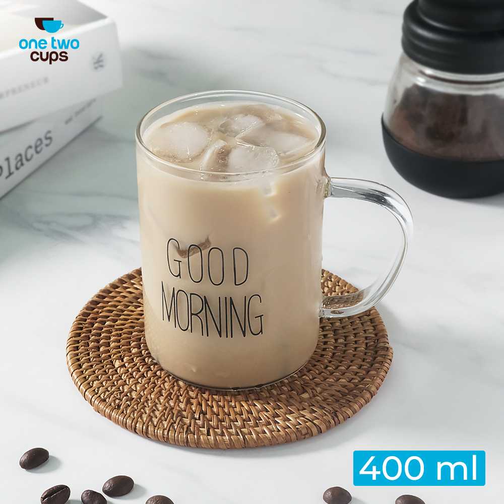 Jual One Two Cups Gelas Cangkir Glass Coffee Mug Desain Good