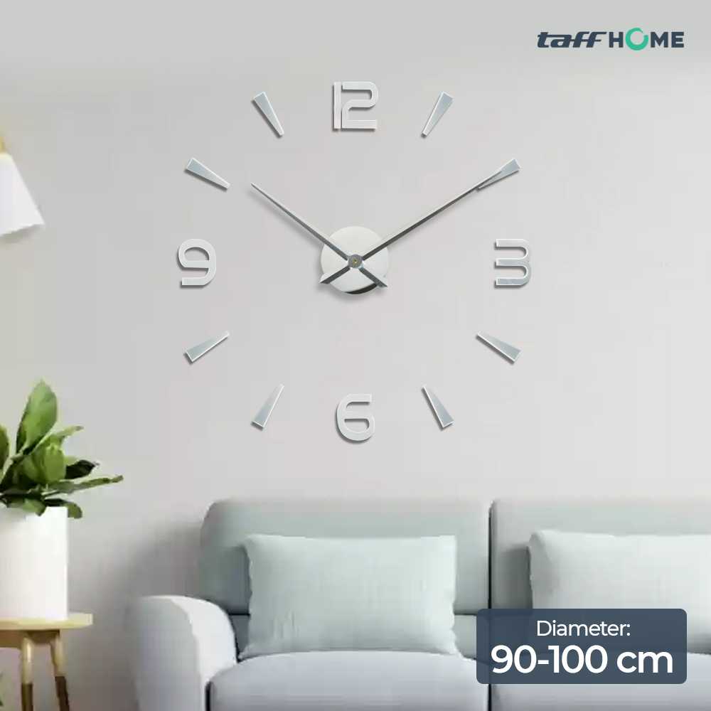 Jual TaffHOME Jam Dinding Besar DIY Giant Wall Clock Quartz
