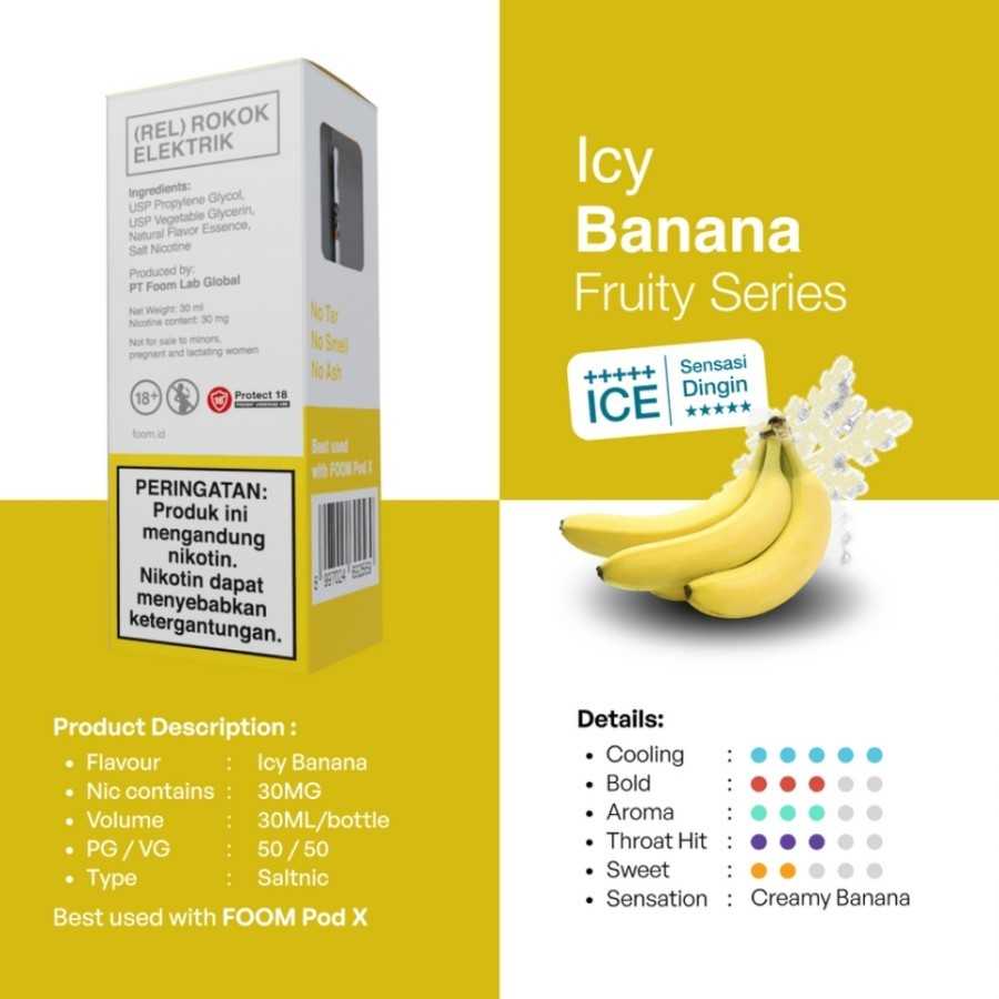 Jual Foom Icy Banana 30ml - Saltnic Liquid by Foom | Jakmall.com