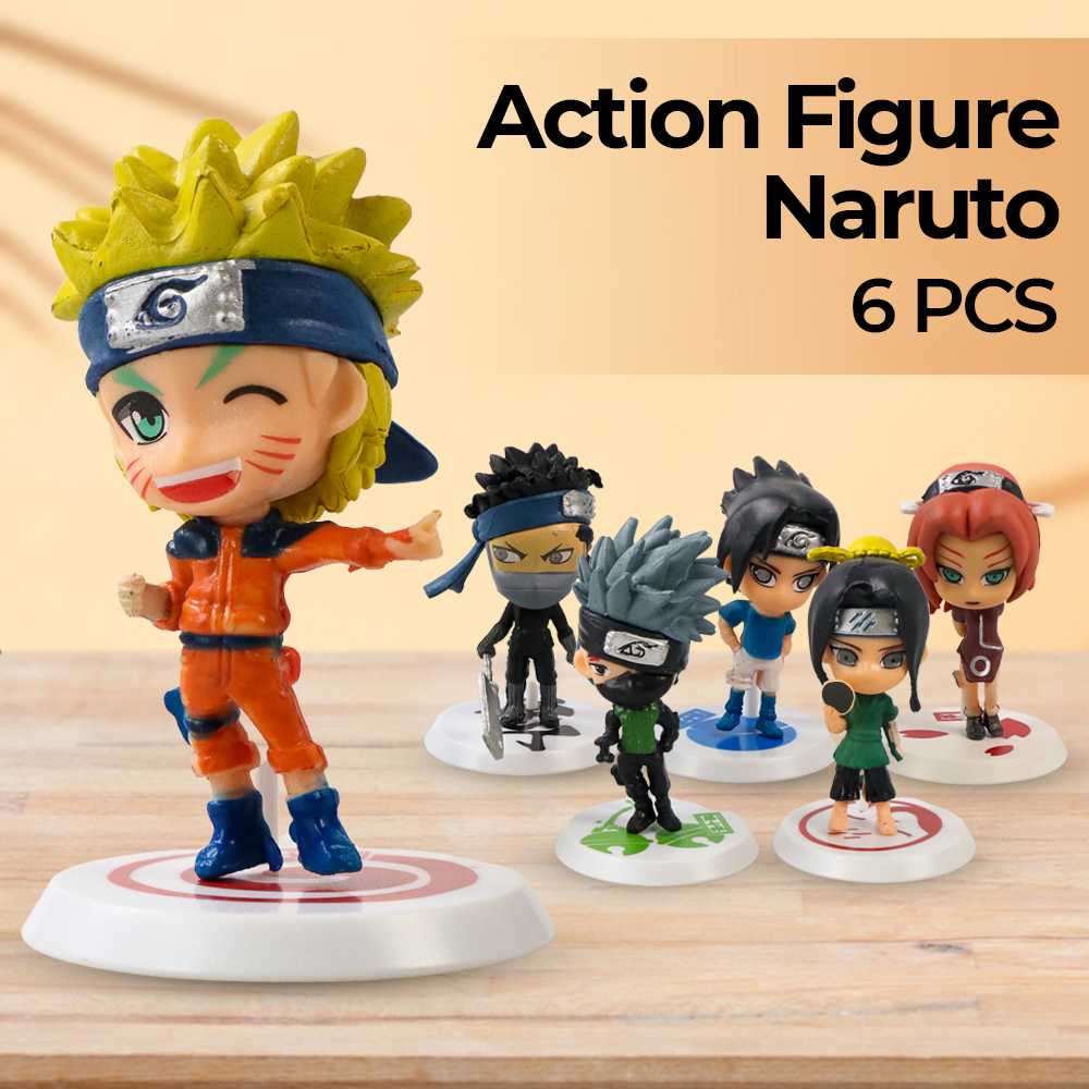 Jual Mainan Action Figure Naruto 6 PCS Anime PVC Toys Decoration