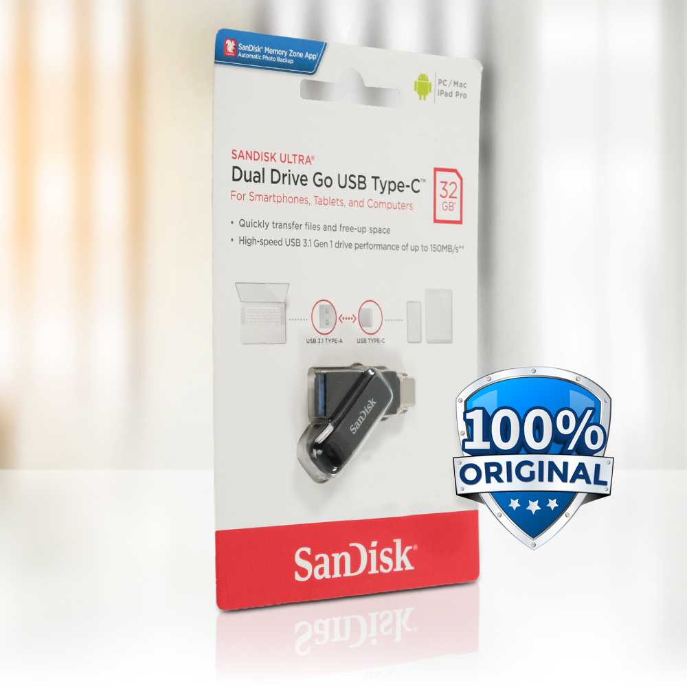 Jual SanDisk Ultra Dual Drive Go USB Type C - SDDDC3 | Jakmall.com