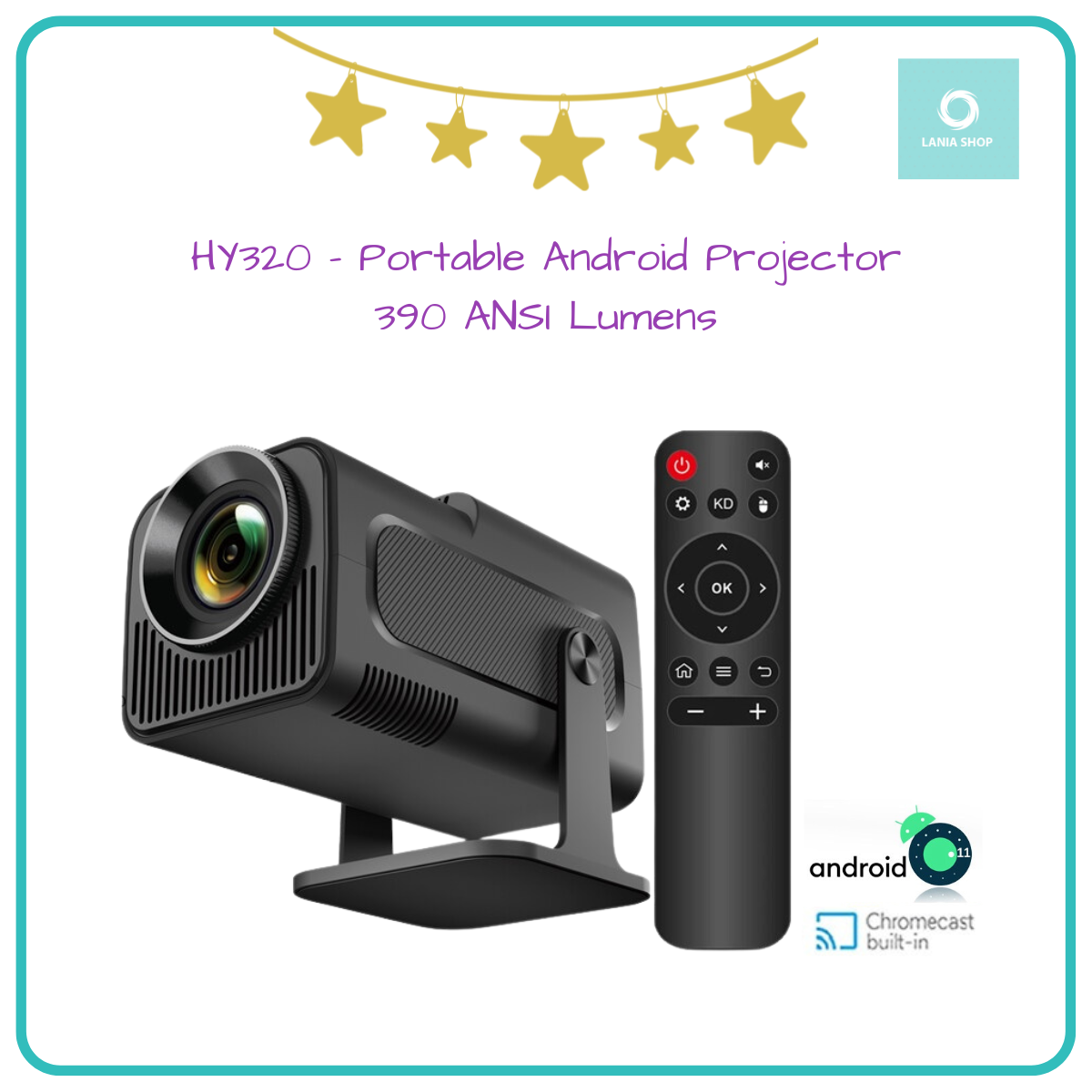 Jual HY320 - Mini Portable Android WiFi Projector 390 ANSI Lumens