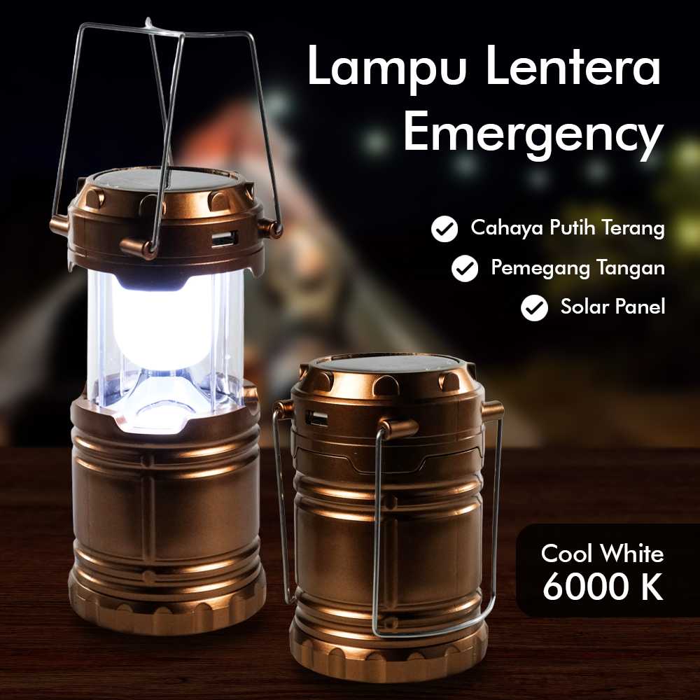 Jual Firehong Lampu Lentera USB Emergency Camping Tenaga Solar