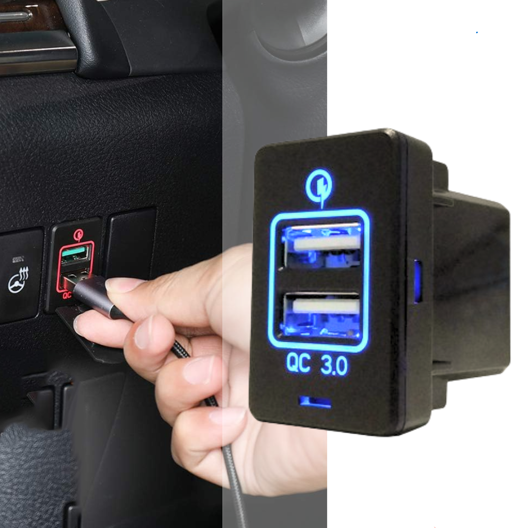 Jual ADOREHER Car Charger Mobil QC 3.0 Dual USB Port DC Plug 12V