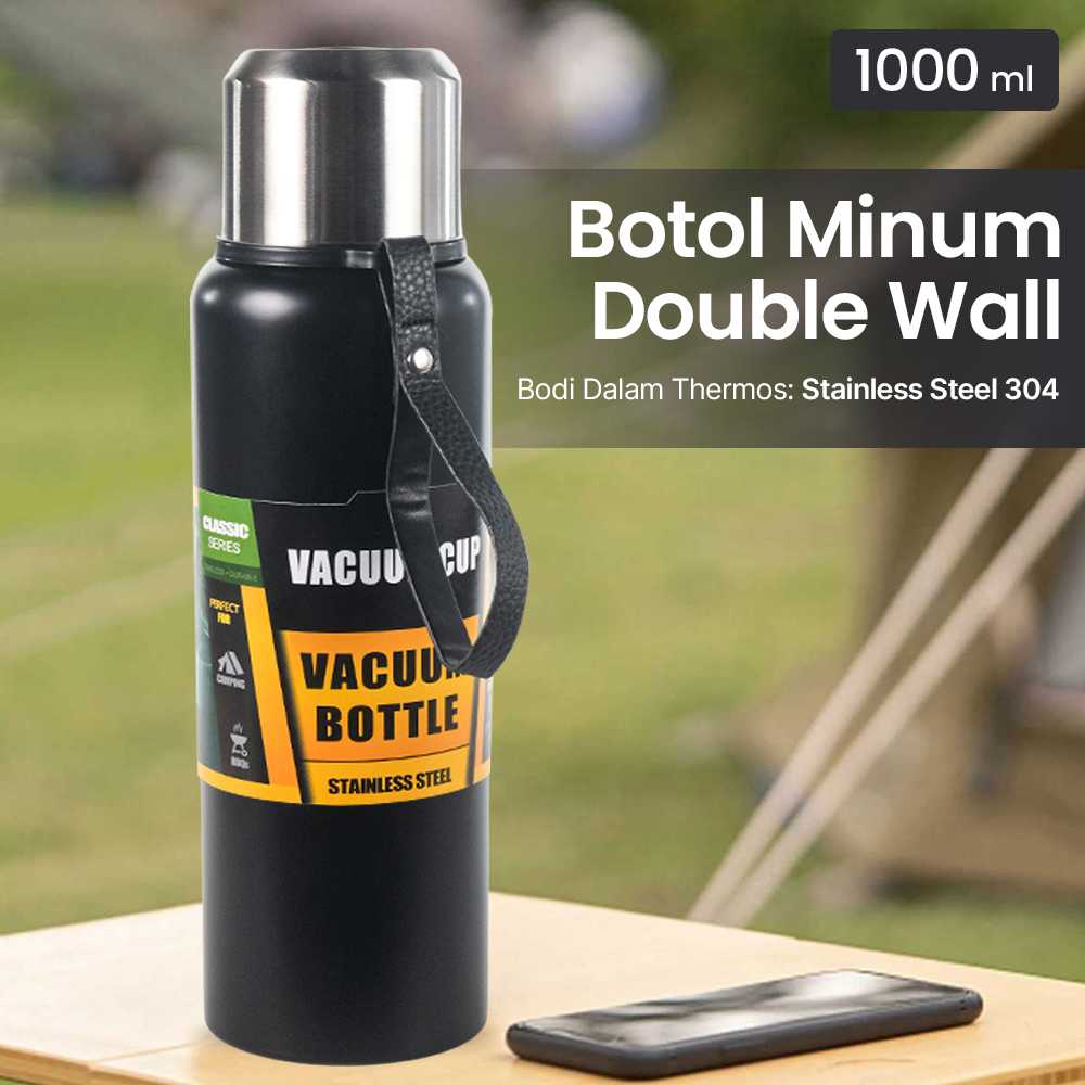 Jual Botol Minum Termos Air Panas Dingin Double Wall Stainless