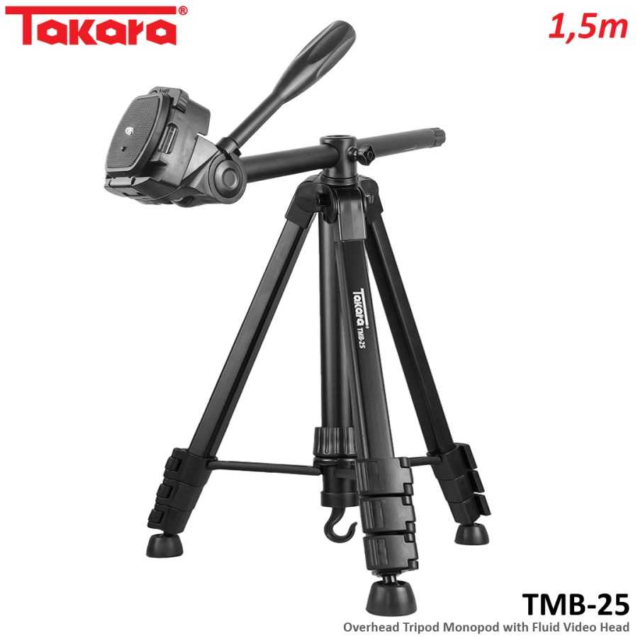 Jual Takara TMB-25 Overhead Flatlay Tripod Monopod with Fluid