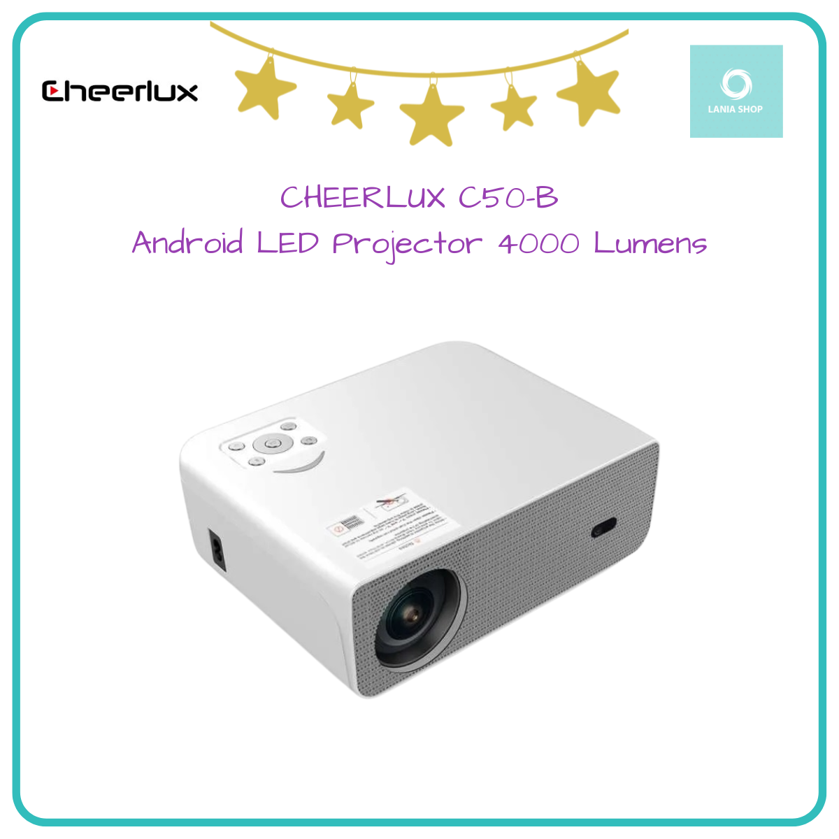 Jual CHEERLUX C50-B - Smart Android LED Projector 4000 Lumens