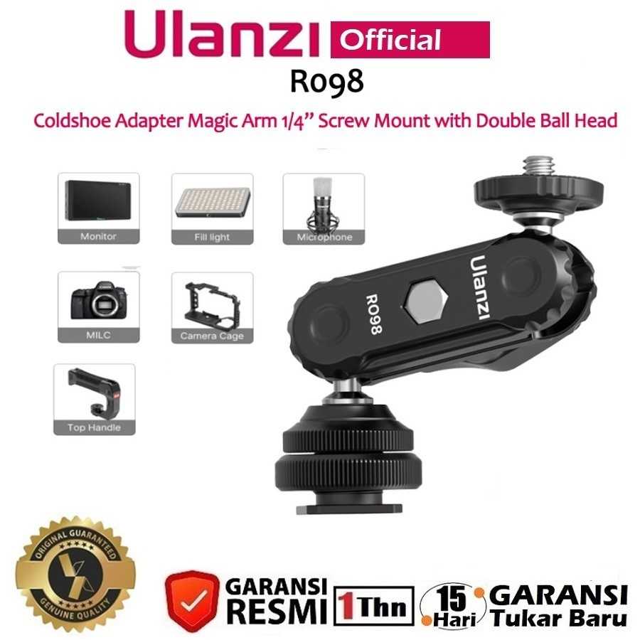 Jual Ulanzi R098 Coldshoe Mount Magic Arm with Double Ball Head