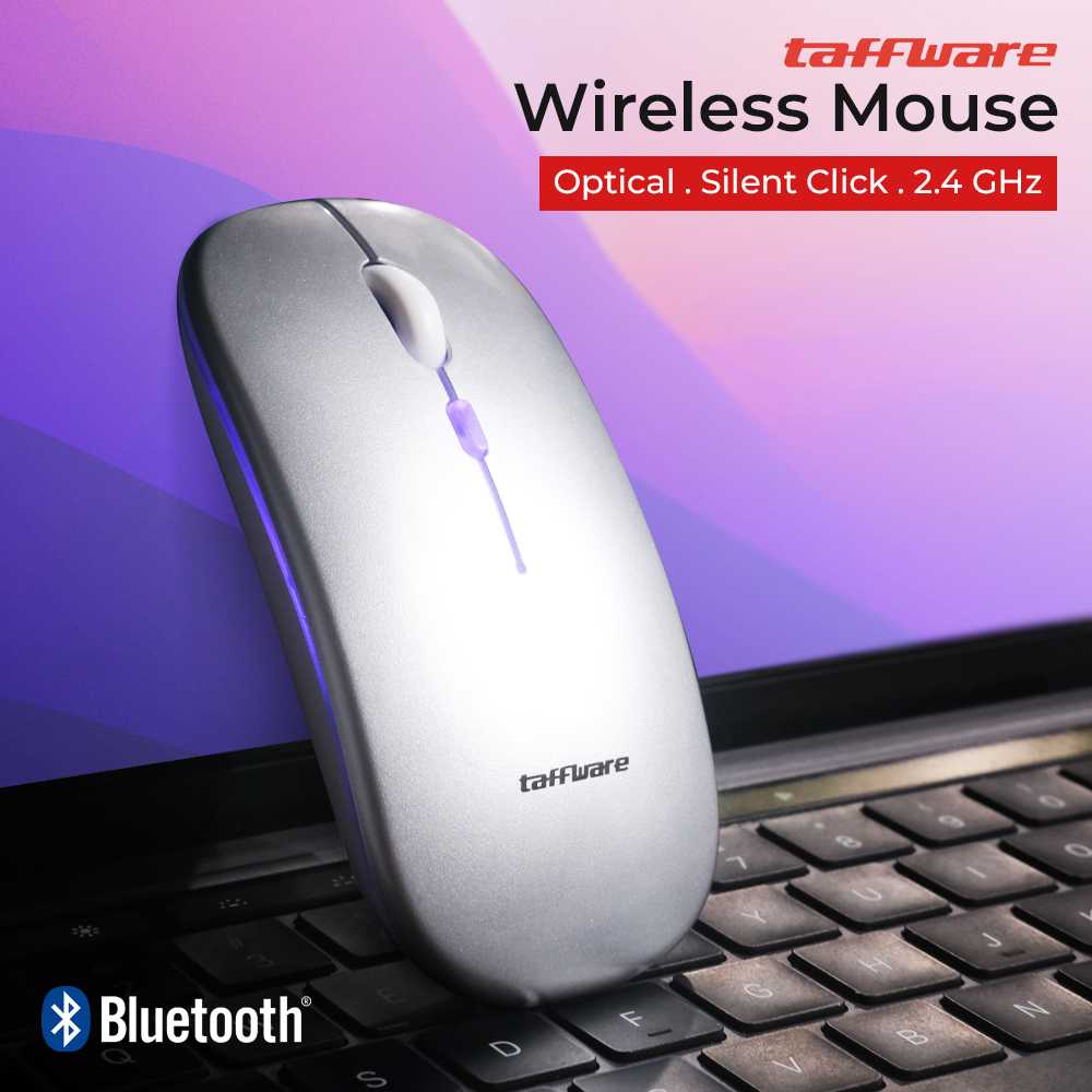 Jual Taffware Mouse Wireless Bluetooth Optical 2.4GHz Silent