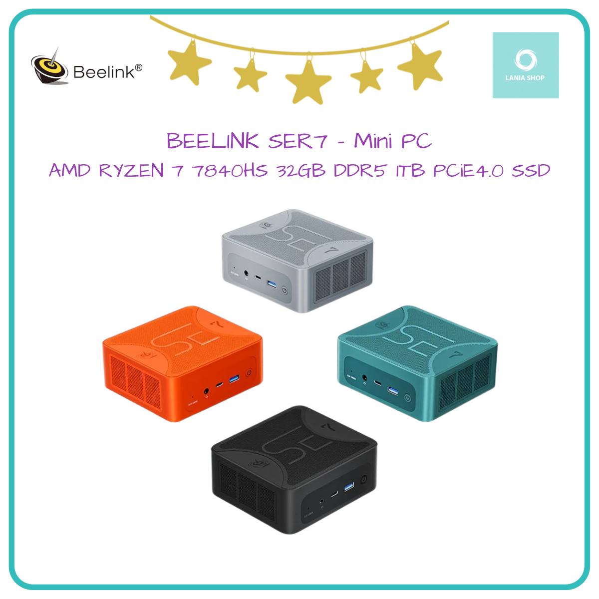Jual BEELINK SER7 - Mini PC AMD RYZEN 7 7840HS 32GB DDR5 1TB