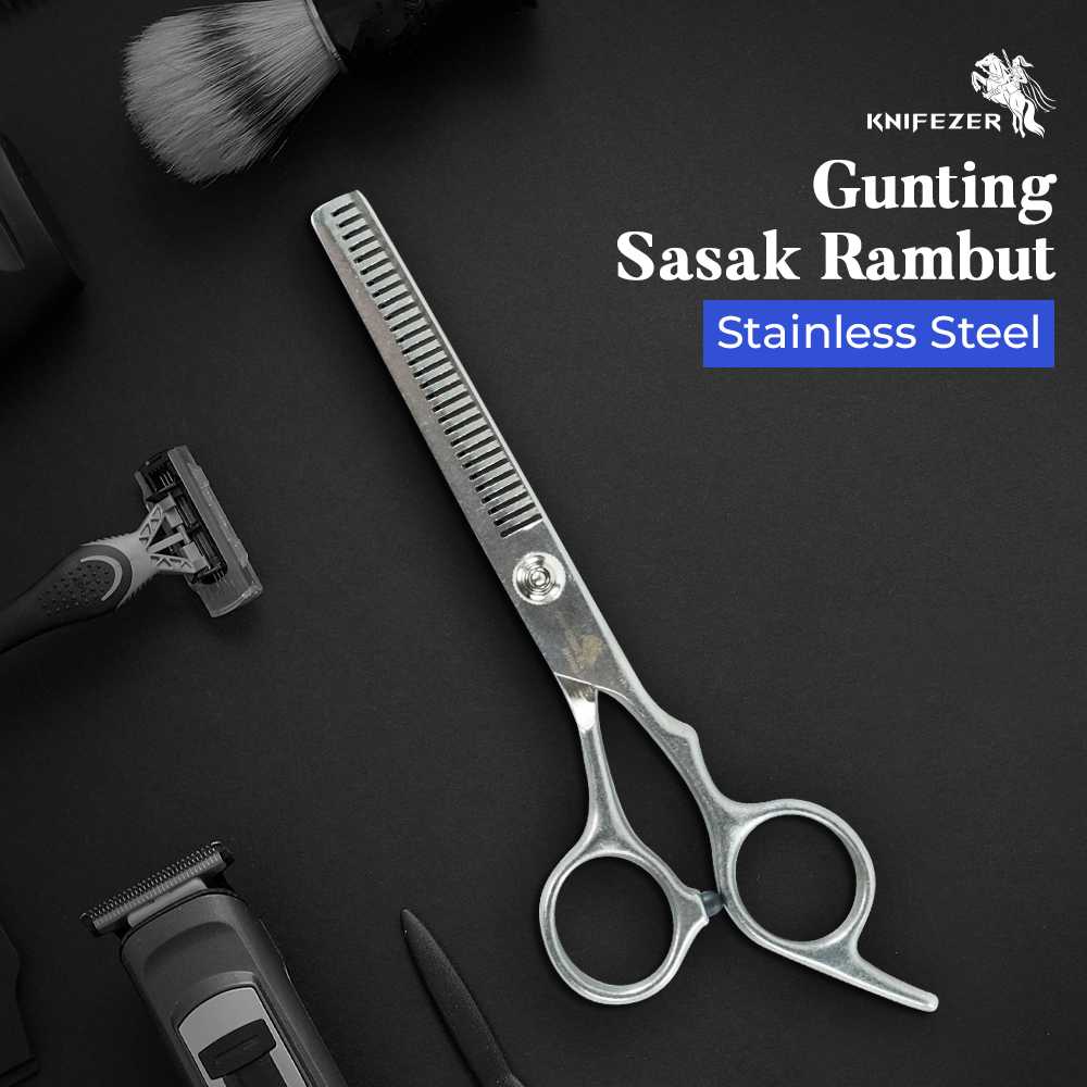 Jual KNIFEZER Gunting Sasak Rambut Full Stainless Steel - BHT002
