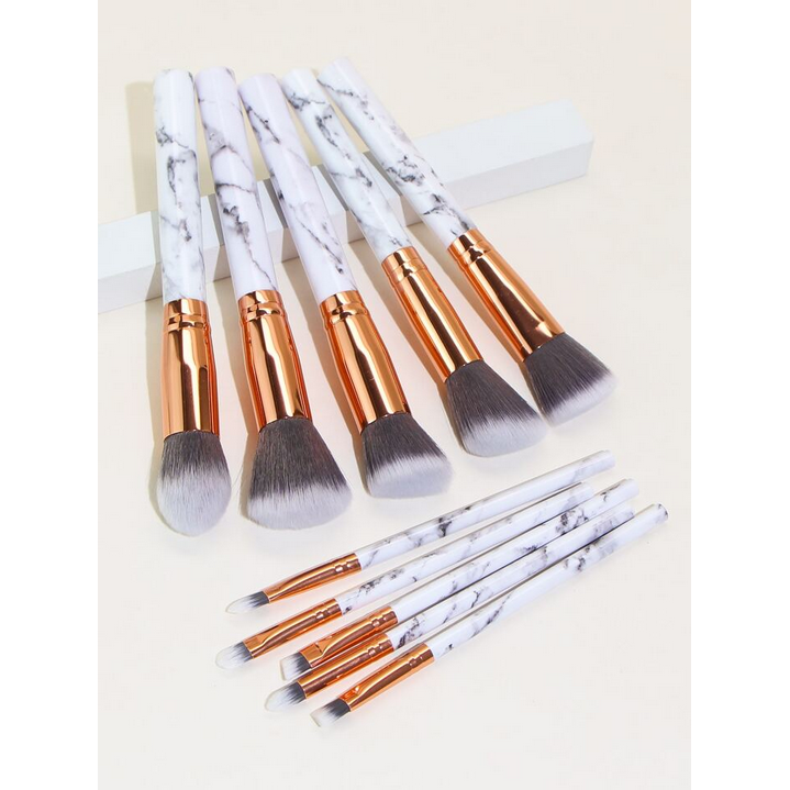 Jual Set Kuas Make Up Profesional Marble Brush 10 PCS | Jakmall.com