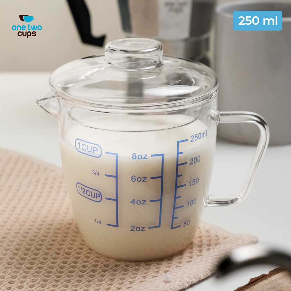 Jual One Two Cups Gelas Ukur Kaca Latte Art Milk Jug Measuring