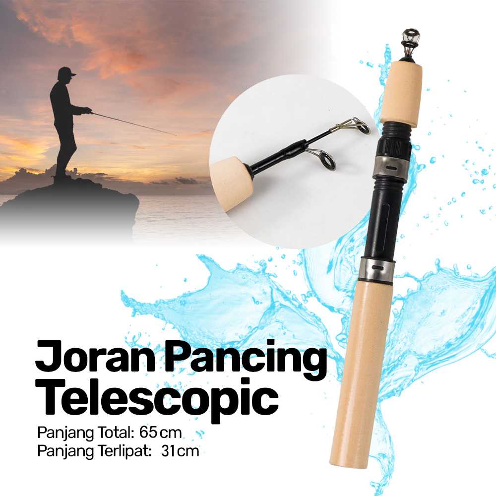 Jual Cortest Joran Pancing Portable Spinning Telescopic Fishing