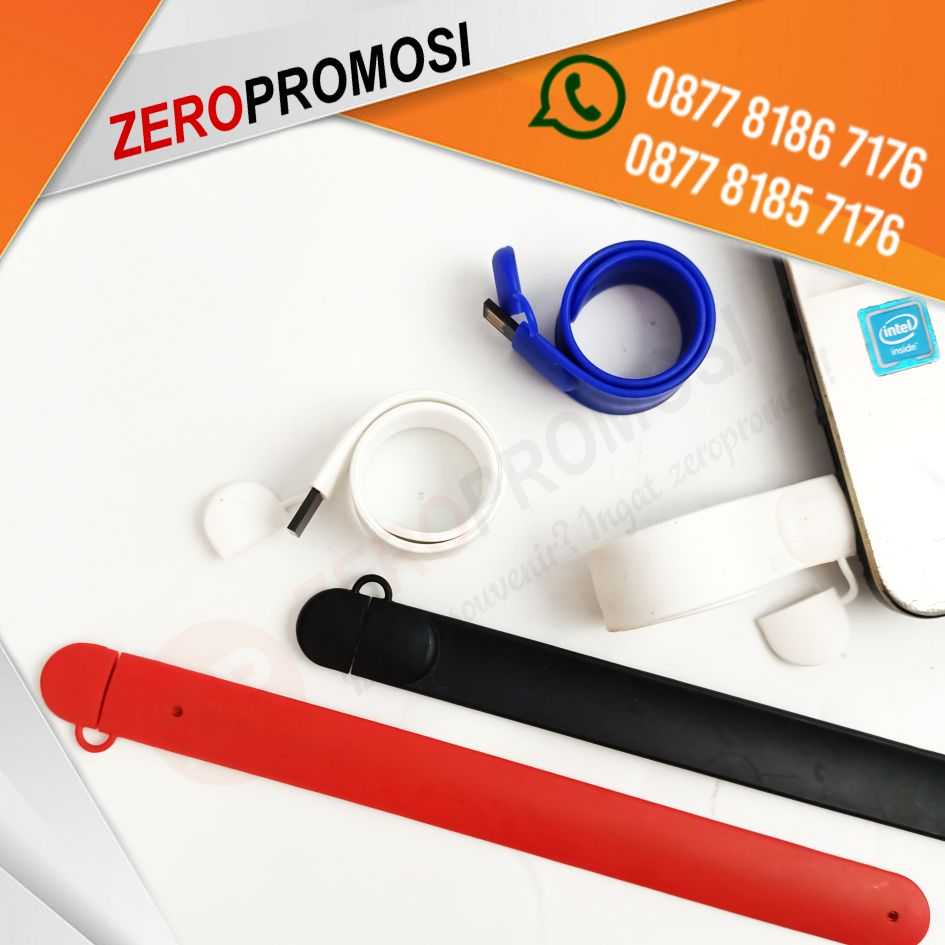 Jual flashdisk unik 2 fungsi USB 2.0 berbentuk gelang rubber