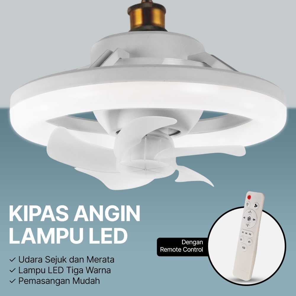 Jual MEXI Kipas Angin Lampu LED Tri Color Dimmable 48W with
