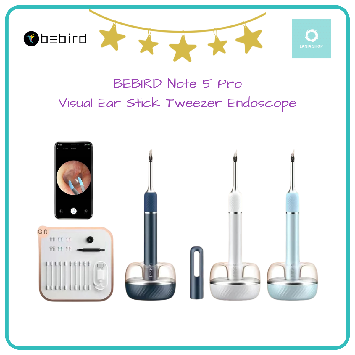 Jual BEBIRD Note 5 Pro - Visual Ear Stick Tweezer Endoscope