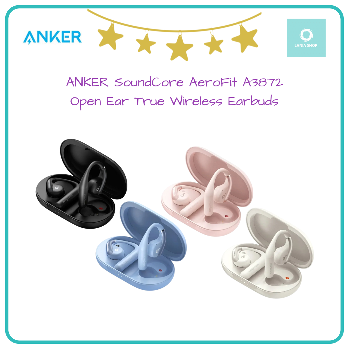 Jual ANKER SoundCore AeroFit - Open Ear True Wireless Earbuds