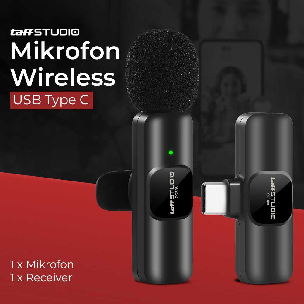 Jual TaffSTUDIO Mikrofon Wireless Lavalier Portable Microphone