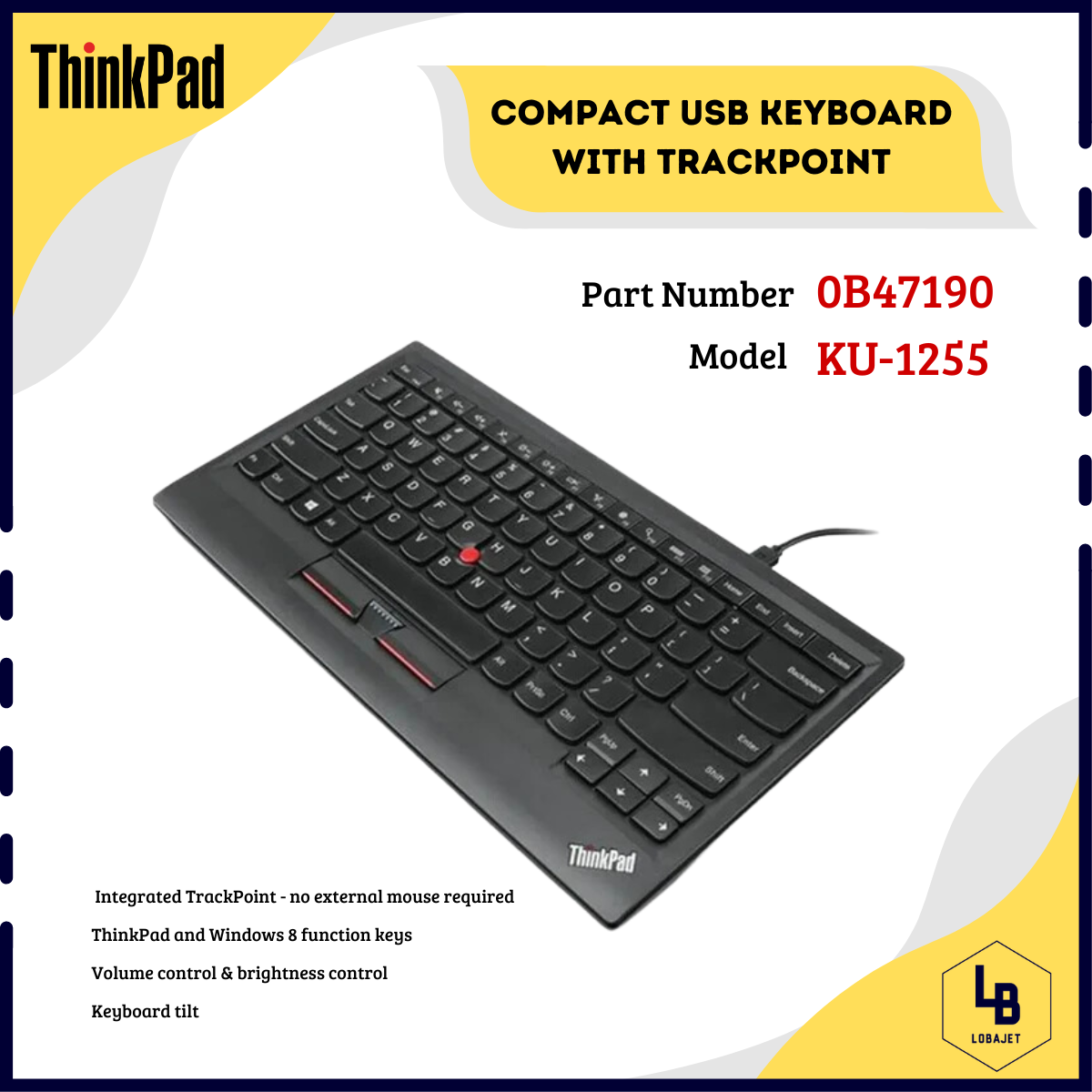 Jual LENOVO ThinkPad Compact USB Keyboard withTrackPoint