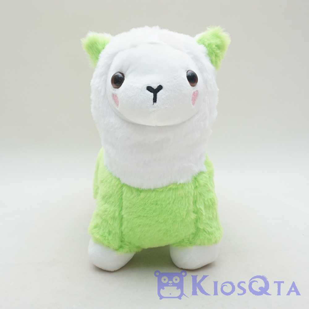 Jual boneka llama ilama alpaca putih hijau muda gendut medium MAY