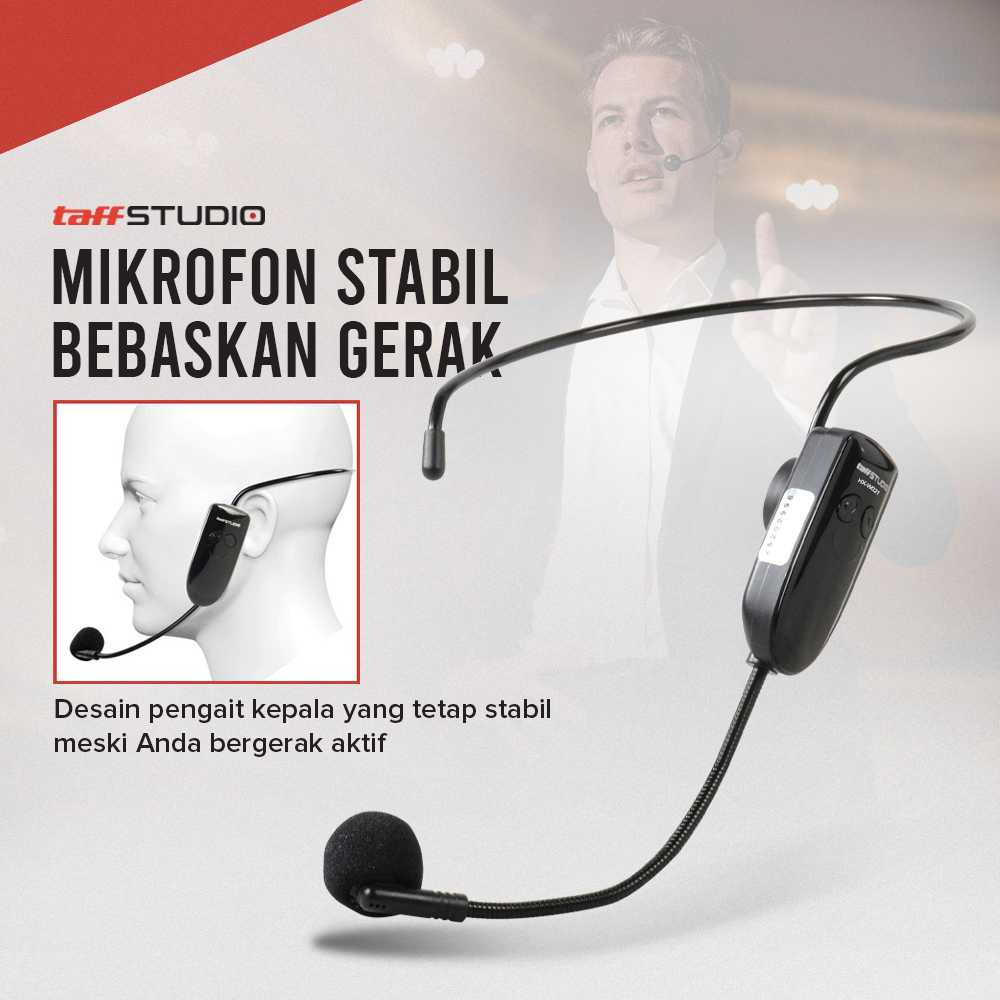 Jual TaffSTUDIO Wireless Microphone 2.4GHz Headset with | Jakmall.com